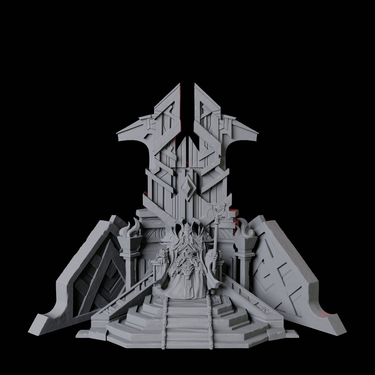 Dwarf High King on Throne Miniature for Dungeons and Dragons ...