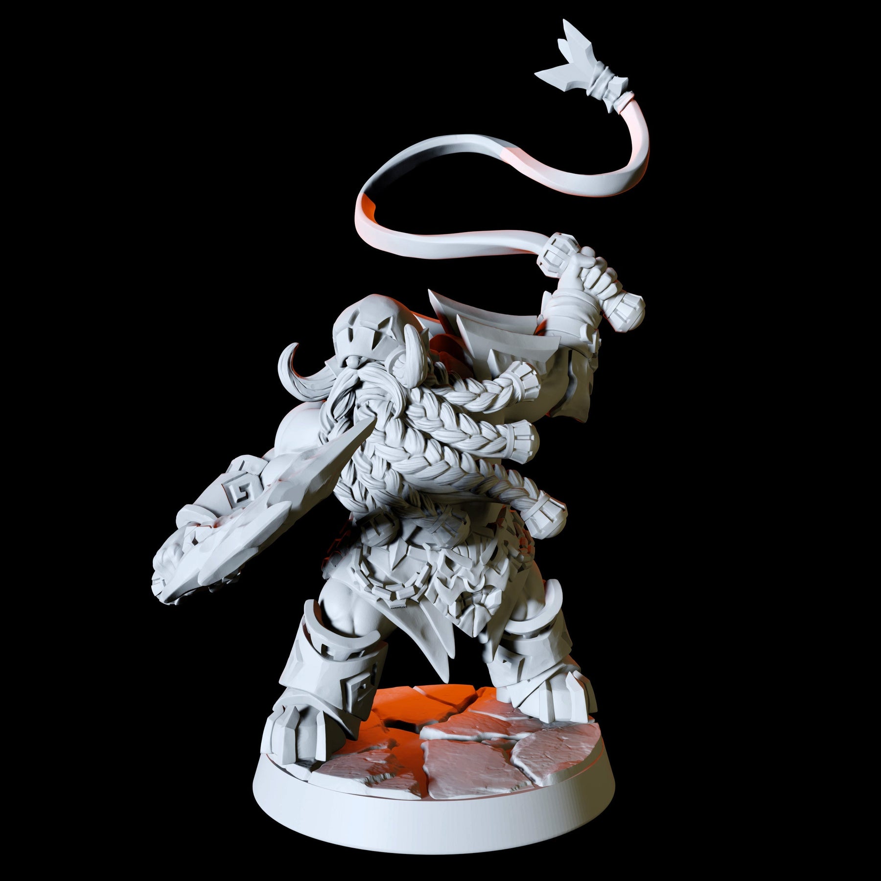 Six Fire Dwarf Miniatures for Dungeons and Dragons, Pathfinder and ...