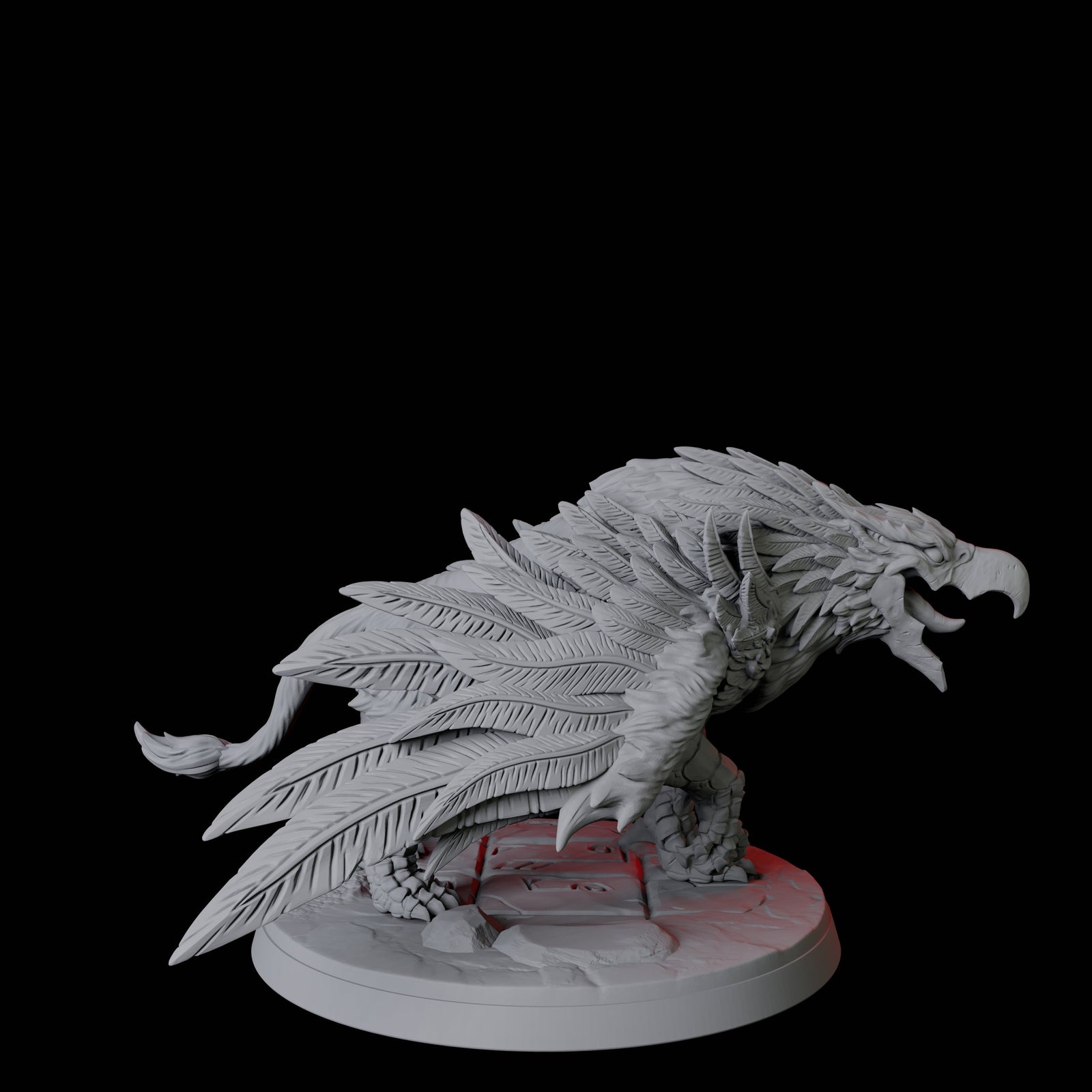 Leaping Griffon Miniature D for Dungeons and Dragons, Pathfinder and ...