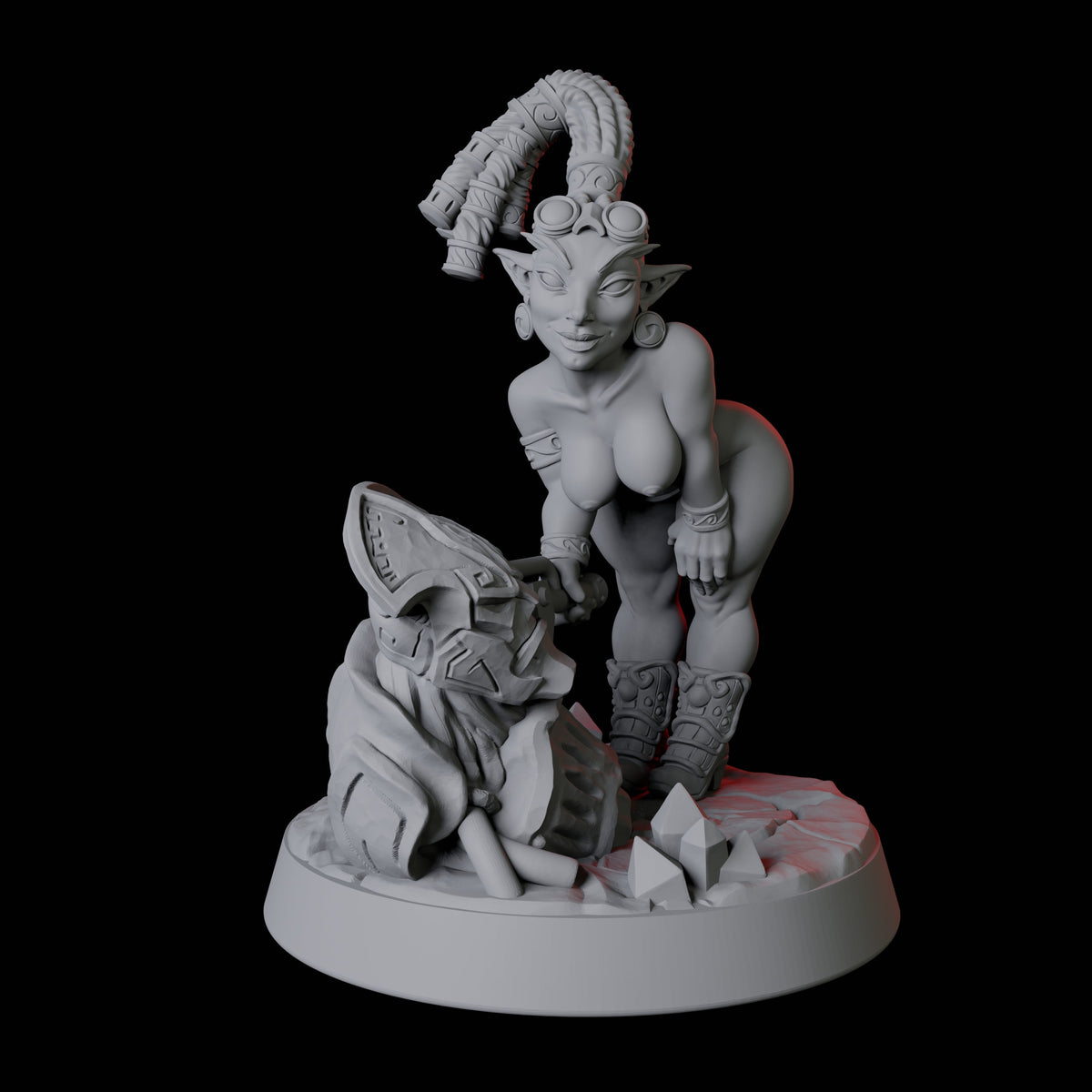 Sexy Female Gnome Pin-Up for Dungeons and Dragons, Pathfinder and TTRPGs