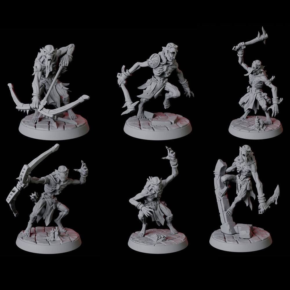 Six Creeping Ghoul Miniatures for Dungeons and Dragons, Pathfinder and ...