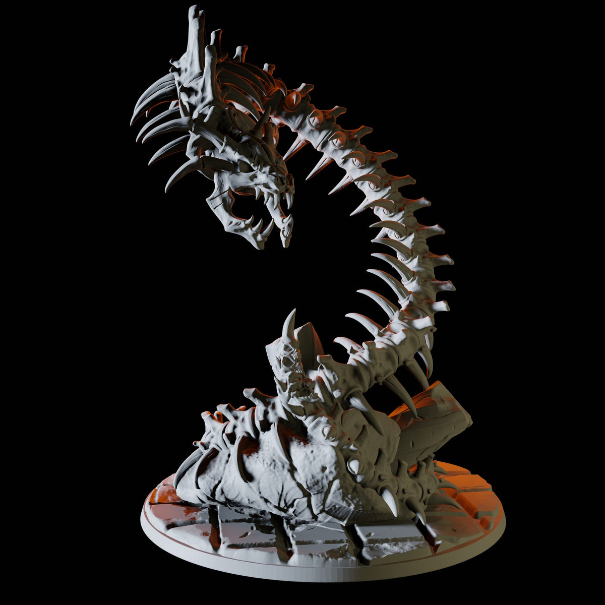 Bone Naga Miniature for Dungeons and Dragons, Pathfinder and TTRPGs ...