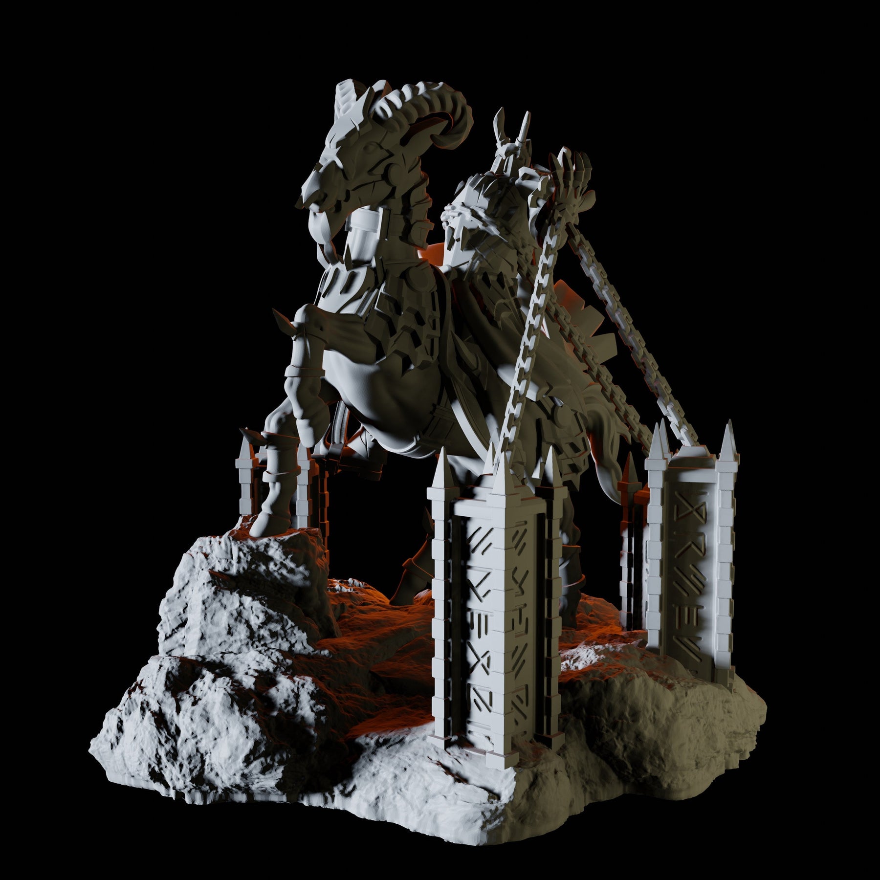 Chained Knight Miniature for Dungeons and Dragons, Pathfinder and ...