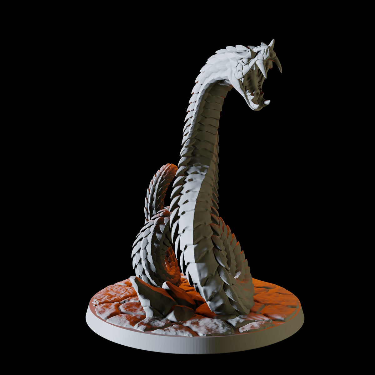 Four Giant Snake Miniatures for Dungeons and Dragons, Pathfinder and ...